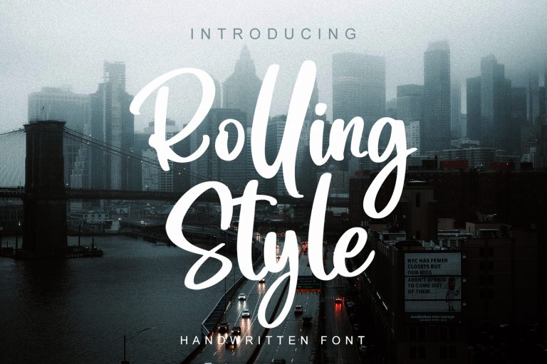 Handwritten font | Rolling Style by alphartype